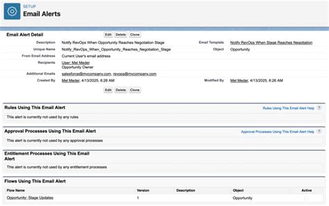 How To Set Up Automated Email Alerts In Salesforce Flow Salesforce Break