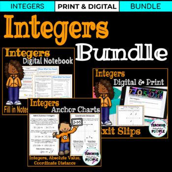 6th Grade Integers BUNDLE By Teaching Mini People TPT