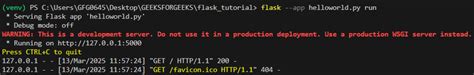 How To Run A Flask Application Geeksforgeeks