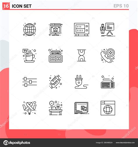 Group Outlines Signs Symbols Hot Progress Deposit Graph Businessman Editable Stock Vector By