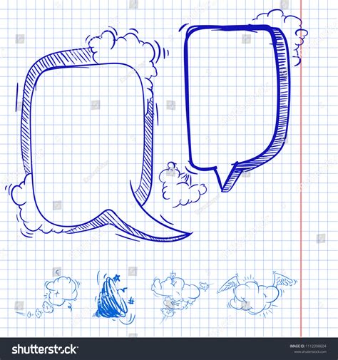 Big Set Cartooncomic Speech Bubbles Empty Stock Vector Royalty Free Shutterstock