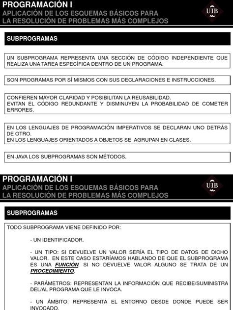 subprogramas pdf pdf parámetro programación de computadora