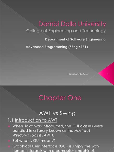 Advanced Programming Chapter One Pdf Computer Science Object