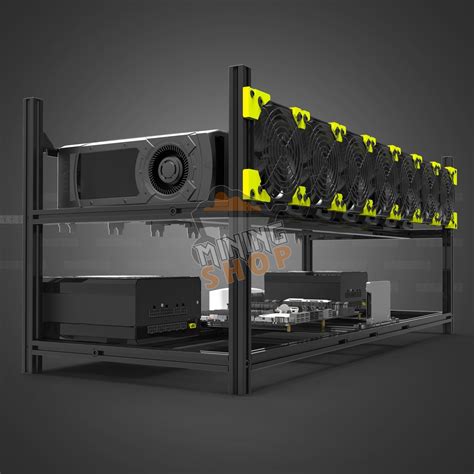 VEDDHA V C V Classic GPU Stackable Aluminum Rig Case Open Air Mining Frame Mining Shop