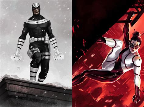 Motoko Kusanagi Ghost In The Shell Vs Bullseye And Lady Bullseye 616
