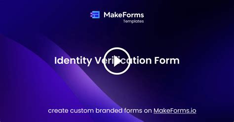 Identity Verification Form