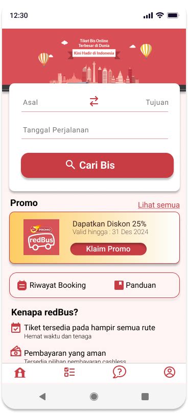 PEMROGRAMAN PERANGKAT BERGERAK NAILY KHAIRIYA ETS PPB REDESIGN APLIKASI REDBUS