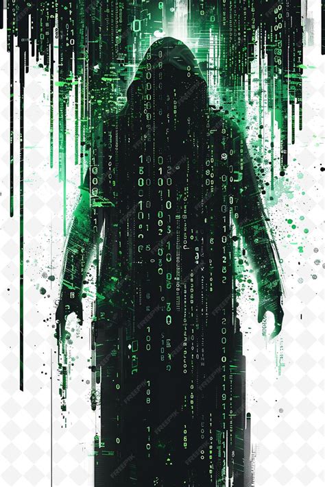 Png Hacker Decryption Glitch With Binary Code Abstract Shapes An Illustration Texture Background