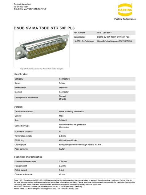 D Sub 50 Pin Pdf Electrical Connector Electrical Components