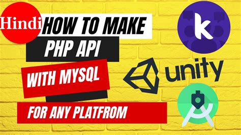 How Make Php Api For Any App Any Platfrom With Mysql Databse Youtube
