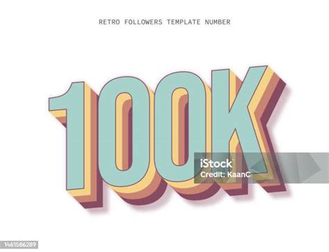 100000 또는 100k 추종자 감사합니다 축하 카드 웹 소셜 미디어 개념입니다 Blogger는 많은 구독자를 기념합니다 스톡 일러스트레이션 1에 대한 스톡 벡터 아트 및
