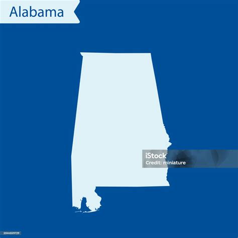 Alabama Map Stock Illustration Download Image Now Abstract Alabama
