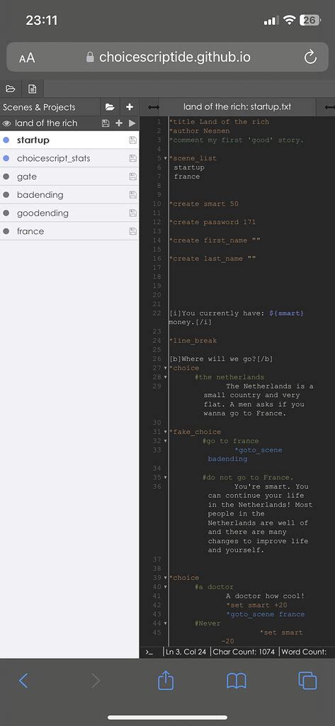How To Add A CSIDE Game Webversion To Dashingdon ChoiceScript Help