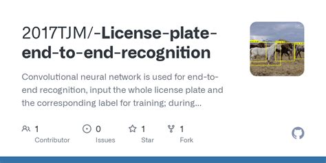 Github 2017tjm License Plate End To End Recognition Convolutional Neural Network Is Used For