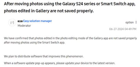 Fix Incoming For Image Editing Issue On The Galaxy S24 Series Sammobile