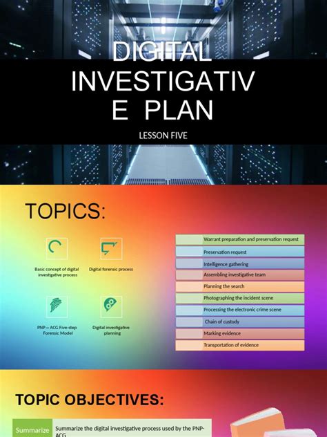Lesson 5 Investigative Plan Compressed Pdf Digital Forensics