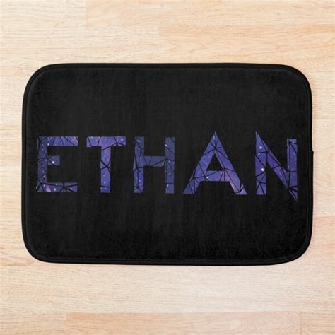 Ethan Name I Mein Name Ist Ethan Typografiename Galaxy Vibe Badematte Von 9achat6