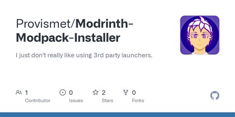 GitHub Provismet Modrinth Modpack Installer I Just Don T Really Like Using Rd Party Launchers