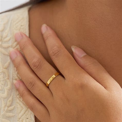 Beaten Ring Band Gold Midsummer Star Wholesale