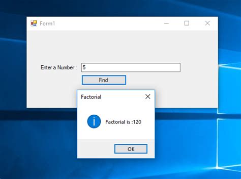 How To Get Factorial Numbers In Vbnet Sourcecodester