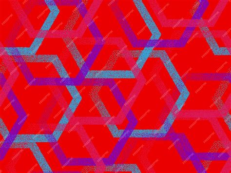 Premium Vector Perforated Hexagon Geometric Seamless Vector Pattern