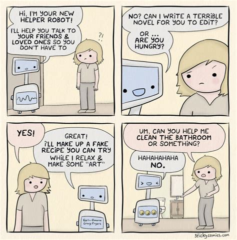 Helper Robot Sticky Comics