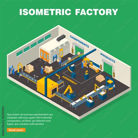 Conveyor Line Composition Stock Vector Adobe Stock