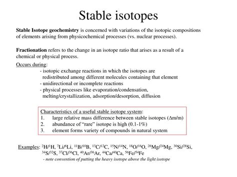 PPT Stable Isotopes Principles Of Stable Isotope Fractionation