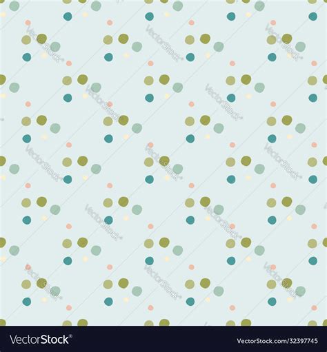 Geometric Polka Dot Seamless Pattern Little Vector Image