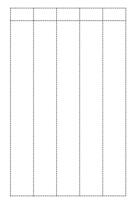 Free Printable 5 Column Chart Free Printables Free Printable 5 Column Chart Free Printables