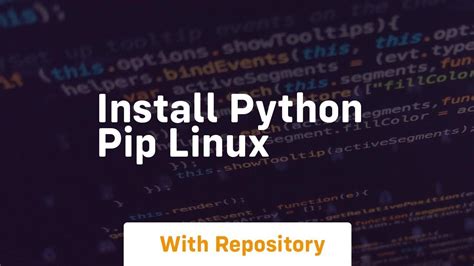 Install Python Pip Linux Youtube