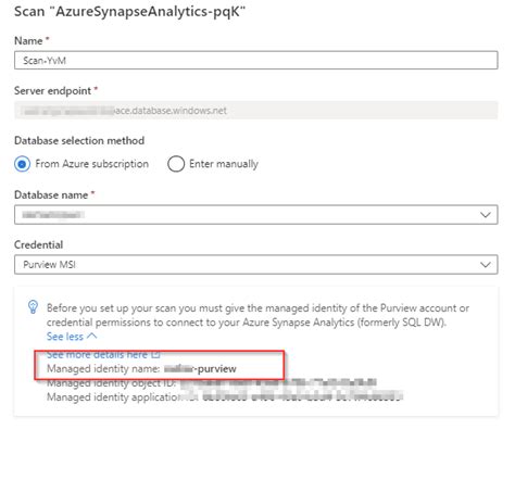 Unable To Scan Azure Synapse Database Microsoft Qanda