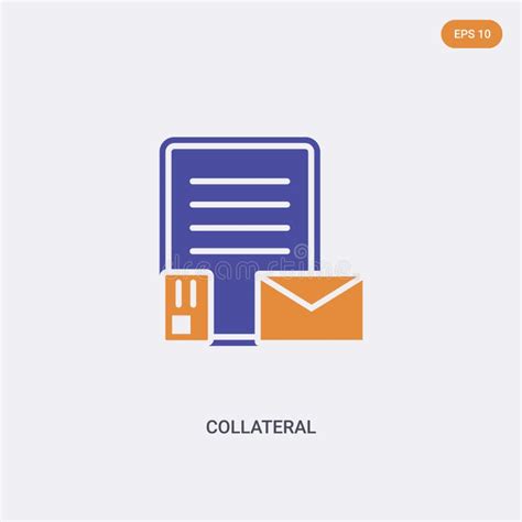 2 Color Collateral Concept Vector Icon Isolated Two Color Collateral
