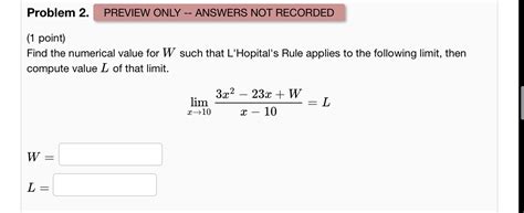 solved problem 2 preview only ﻿answers not recorded 1