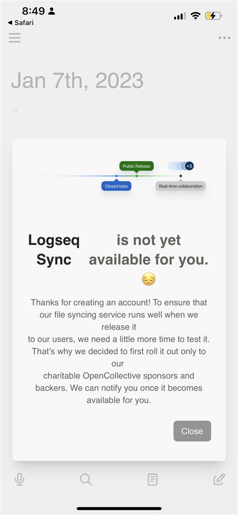 Sync Is Not Working For Contributors And Backers · Issue 8258 · Logseq