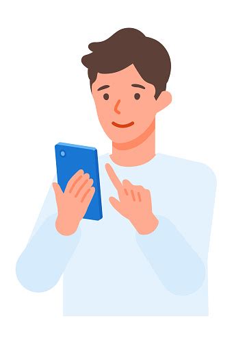 일하는 사람 문제 해결을 위한 개념 남자 만화 캐릭터입니다 사람 얼굴 프로필 아바타 및 아이콘 스마트 폰 남자의 이미지를 닫습니다 남자에 대한 스톡 벡터 아트 및 기타