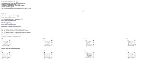 Solved Consider The Population Function Ptt8200t A