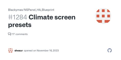 climate screen presets · issue 1284 · blackymas nspanel ha blueprint