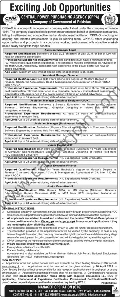 Central Power Purchasing Agency Cppa Jobs March 2025