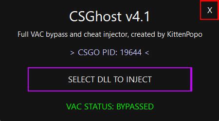 CSGHOST инжектор для читов КС ГО скачать бесплатно