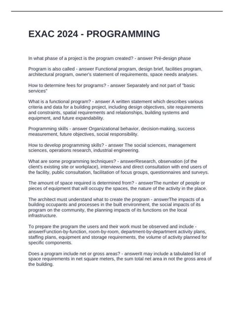 Exac 2024 Programming Questions With Solutions Exac Stuvia Us