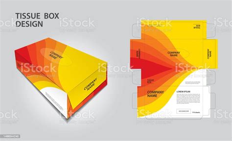기하학적 배경 상자 모형 3d 상자에 티슈 상자 포장 디자인 텍스트와 로고를 배치하고 인쇄 할 준비가되었습니다 제품 디자인 라벨 디자인 포장 디자인 템플릿 벡터 3차원