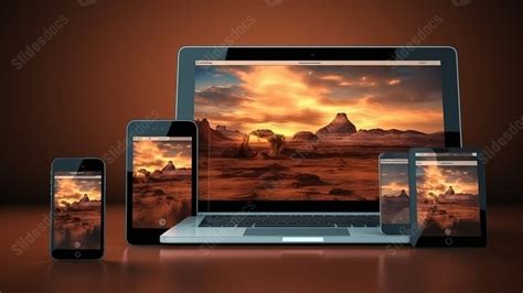 Showcasing Responsive Website Design On 3d Modeled Devices Powerpoint