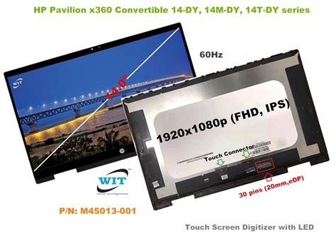 Touch Screen Digitizer With Led Assembly Bezel For Inch Hp Pavilion X Convertible