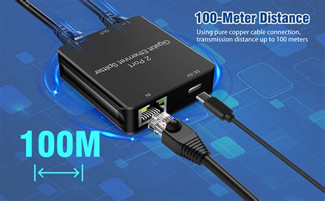 Amazon Com High Speed Ethernet Splitter 1 To 2 Internet Splitter Gigabit Ethernet Switch LAN