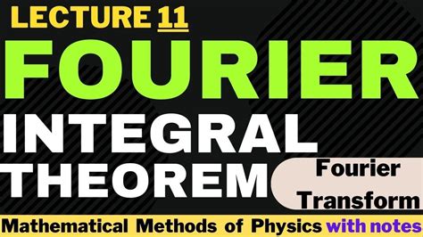 Fourier Integral Fourier Integral Theorem Proof Youtube