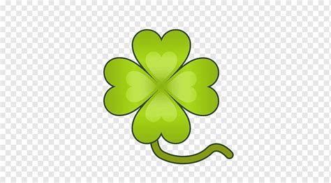 네 잎 클로버 기호 이모티콘 토끼풀 클로버 잎 식물 줄기 스티커 Png Pngwing