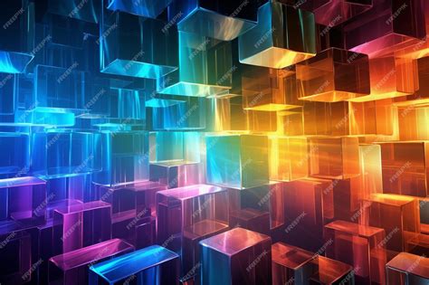 colorful tech prisms computer background image desktop computer