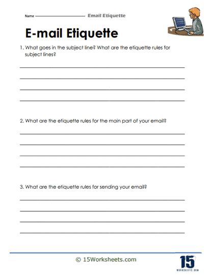 Email Etiquette Worksheets 15 Worksheets Library