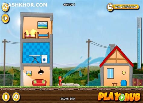 بازی آنلاین آتش نشان عاشق آب فلش